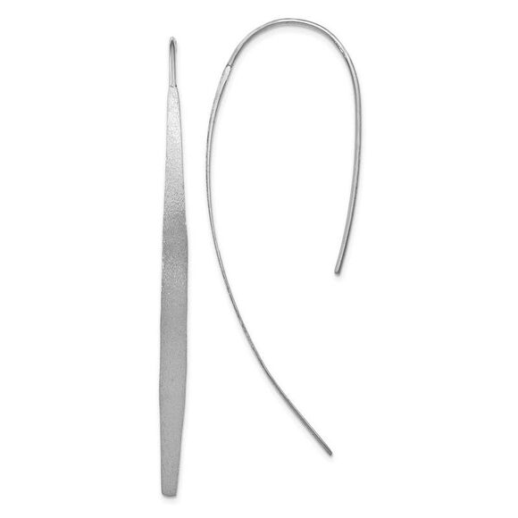 Black Bow Jewelry Co. | Jewelry | Brushed Curved Bar Threader Earrings ...